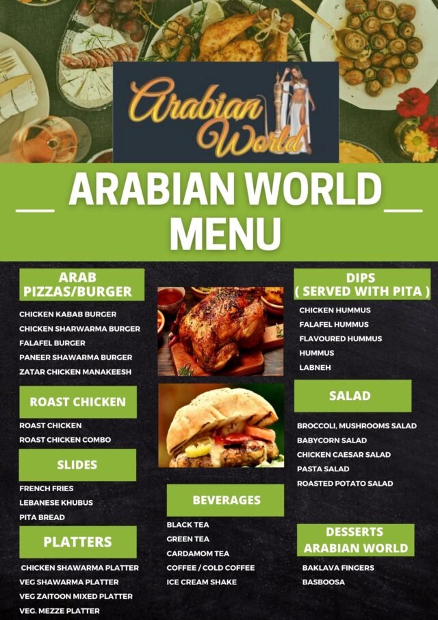 Arabian Bliss Menu – UB Foody